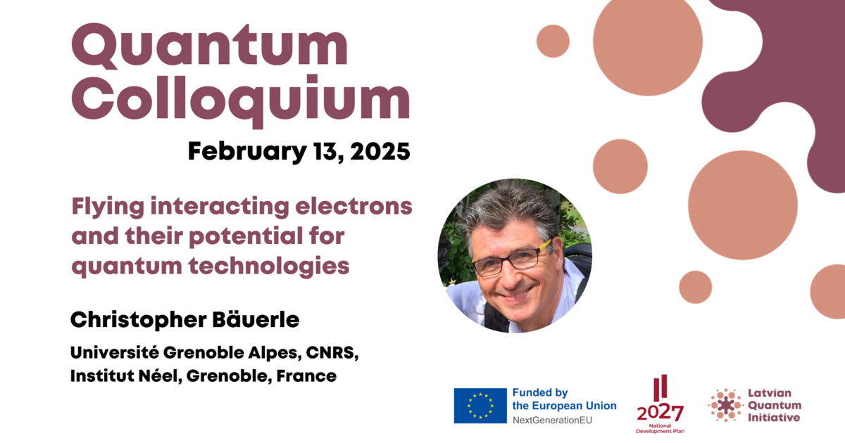 Quantum Colloquium "Flying Interacting Electrons and their Potential ...